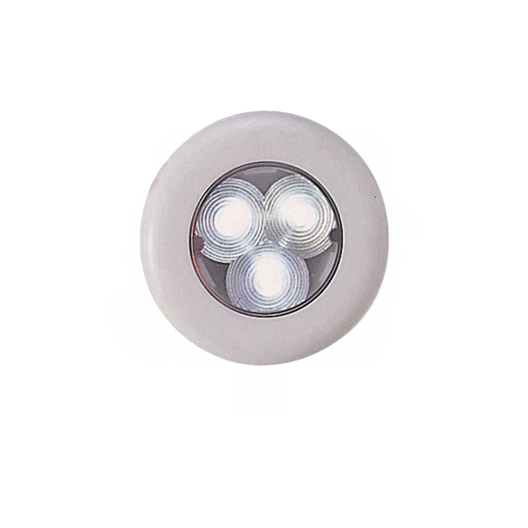 RECESSED COURTESY LIGHT D.71 3 LED 12-24V WHITE ABS – Marinex Store